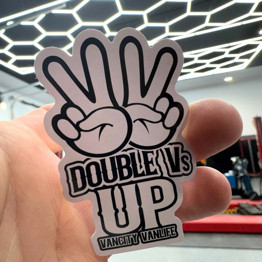Double V's Up Sticker – Vancity Vanlife